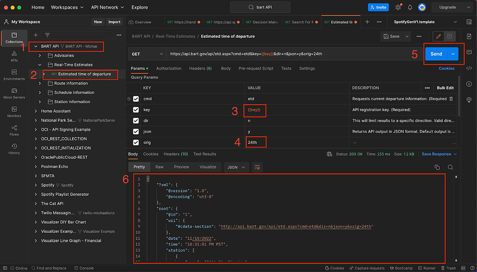 SF BART Sensor with the REST API Component - Share your Projects ...
