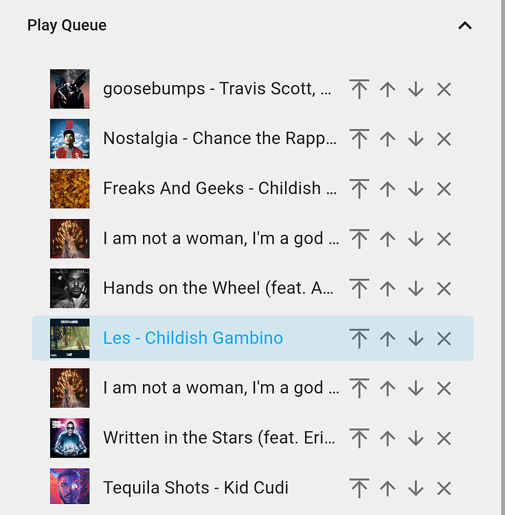 Music Assistant Queue Card - Control your player's queue from your ...