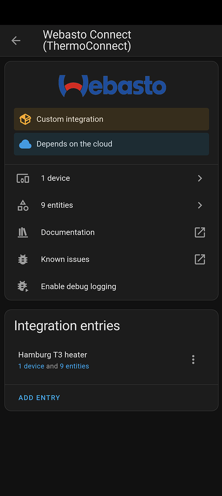 Webasto ThermoConnect integration - Third party integrations - Home Assistant Community