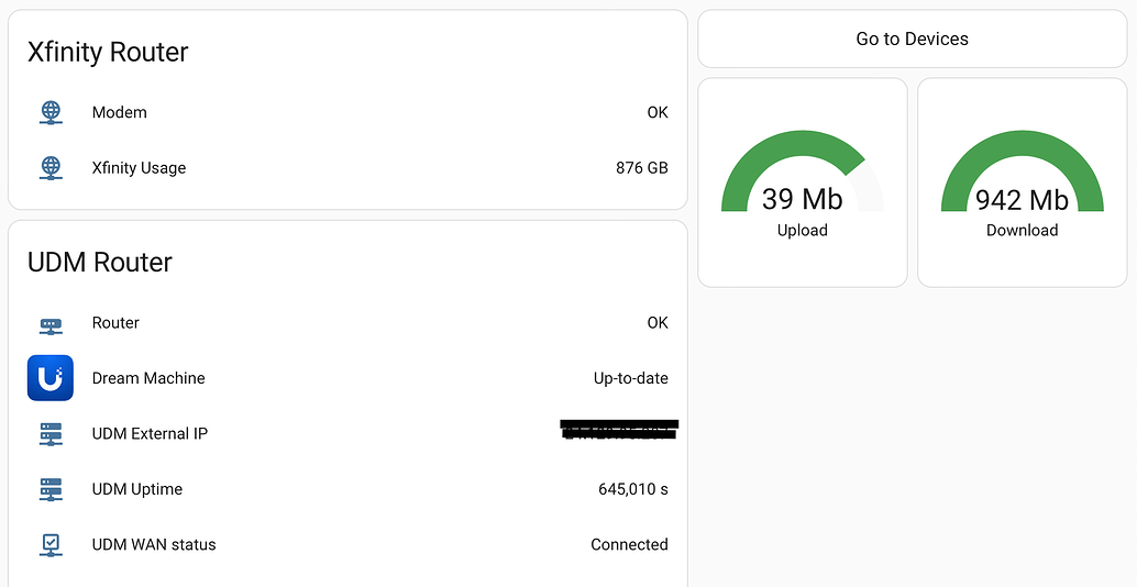 Xfinity modem current speeds - Configuration - Home Assistant Community