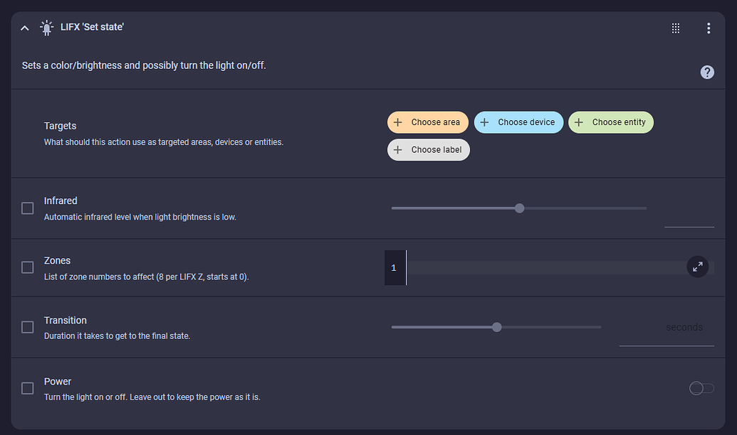 Setting Lifx effect_morph color palette through automation ...