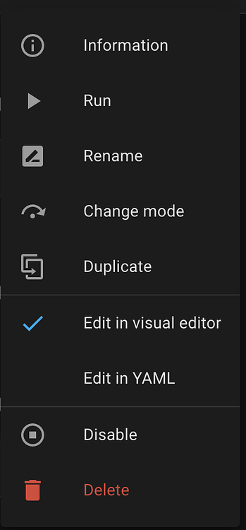 Automation and Script 3-dot Menus to be the same - Add extra options (Rename, Description, etc ...