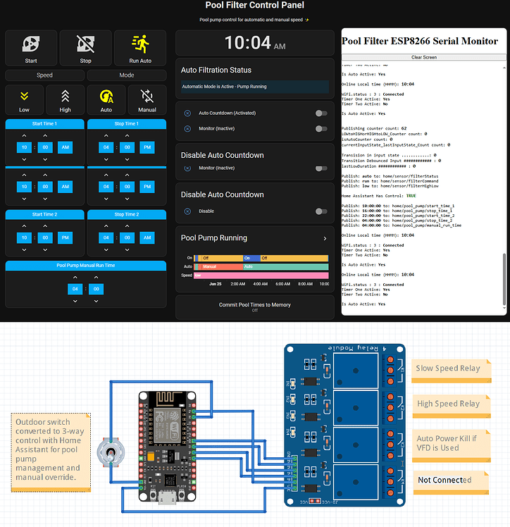 NodeMCU ESP8266 Pool Pump Controller with Home Assistant - Share your ...