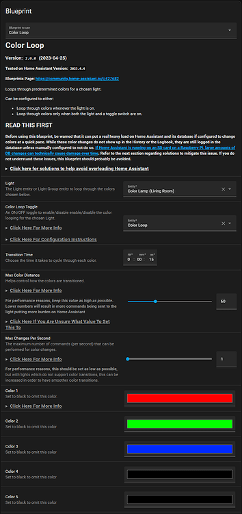 Color Loop Blueprint with Configurable Colors and Transition Time ...