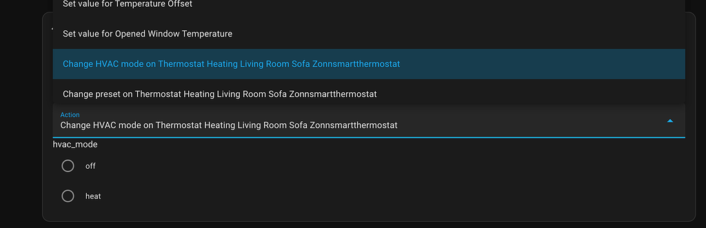 Change target temperature of a radiator valve based on schedule ...