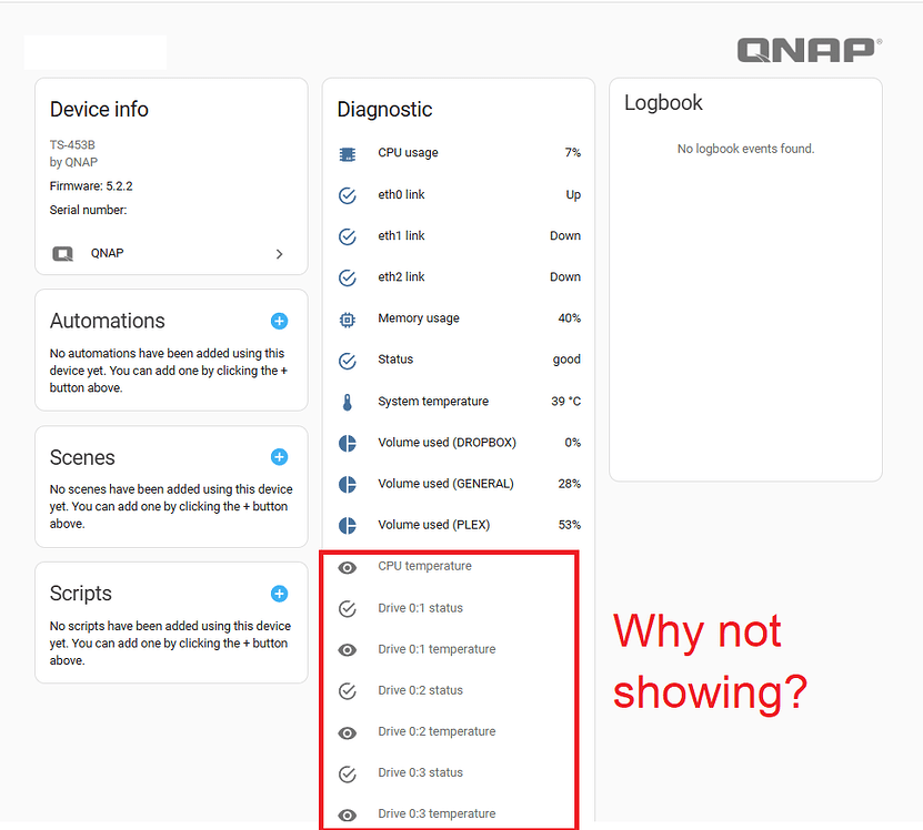 Newly added device - lots of entities disabled by default - Configuration - Home Assistant Community