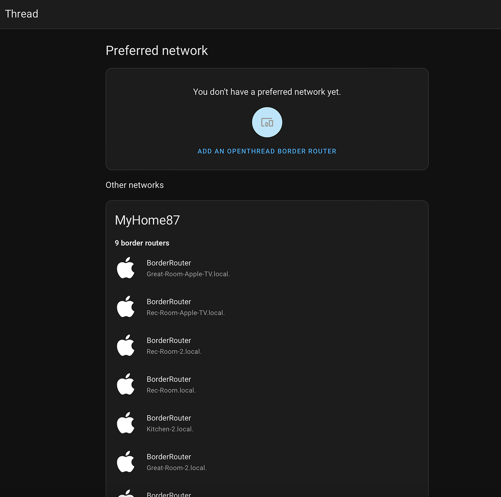 Find Rest API URL of Apple thread border routers (Apple TV, Homepods ...