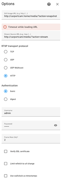 Generic Camera Problem Configuration Home Assistant Community
