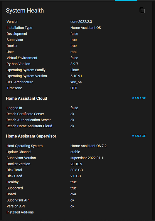 Blank Page When Click Configuration Add Ons Backups And Supervisor