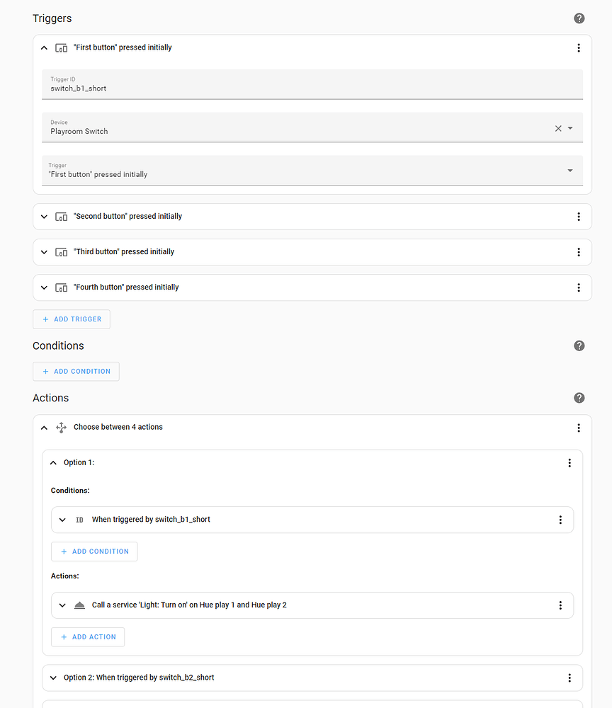 Simple Automation With Choose When Triggered By For Light Switch Not Working Stuck