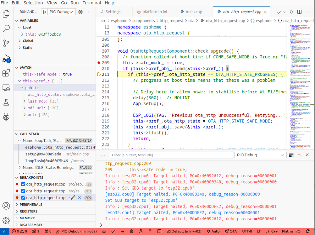 Esp Prog Debugging With Vscode Esphome Home Assistant Community