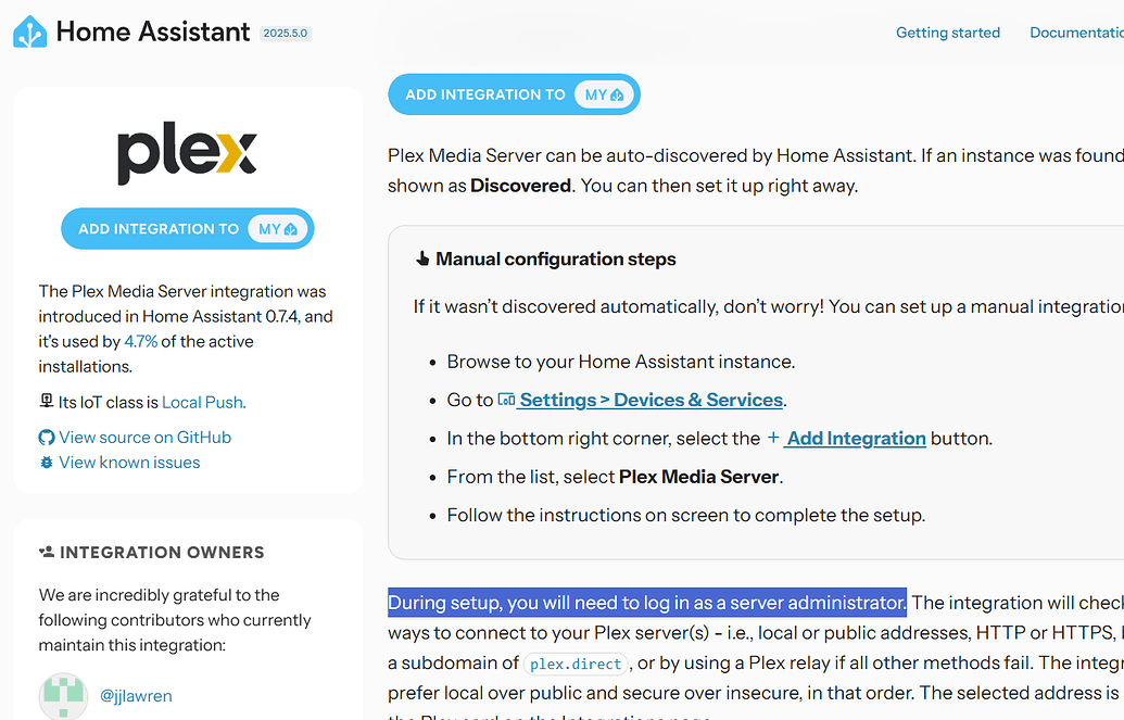 Unable to add Plex for remote server - Configuration - Home Assistant ...