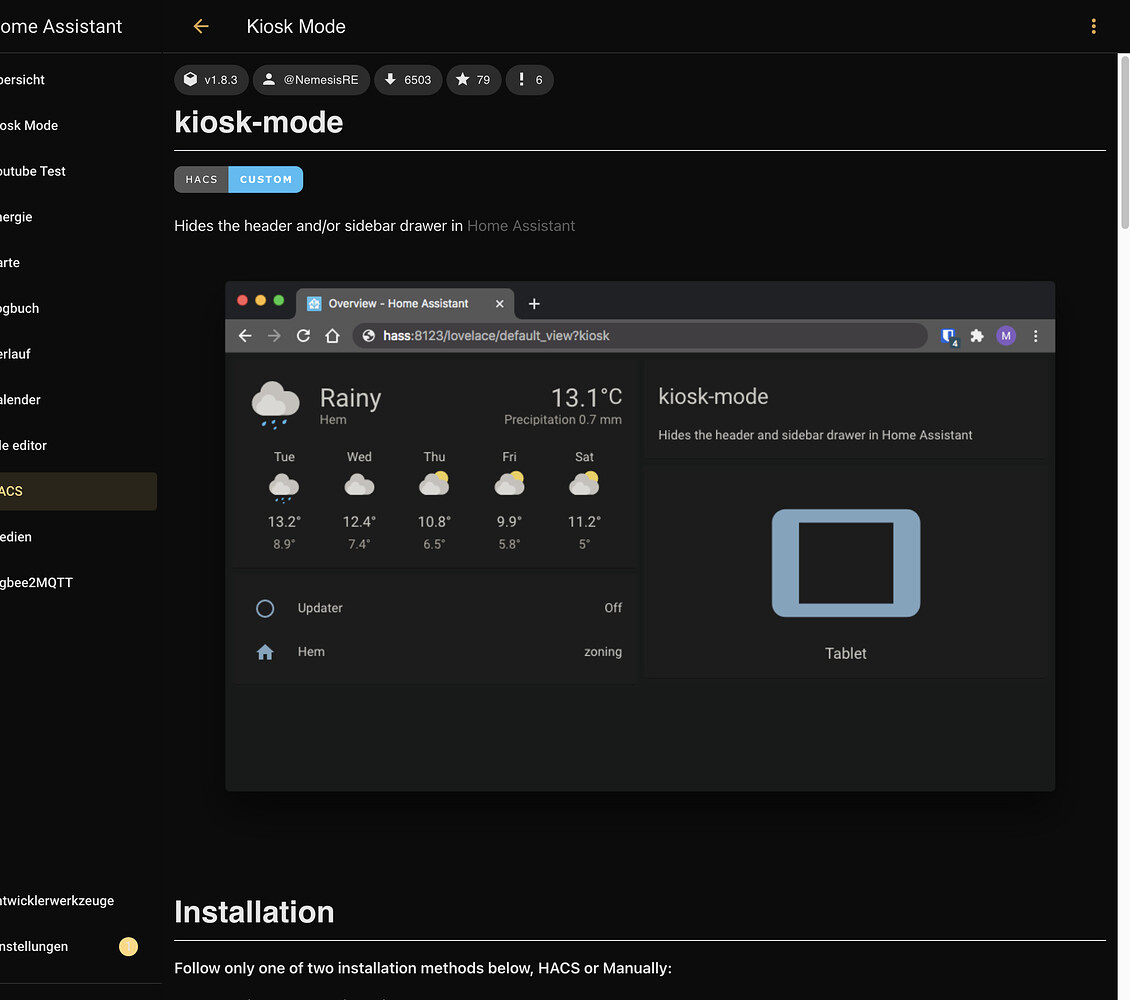 Kiosk mode not working anymore? - Configuration - Home Assistant Community