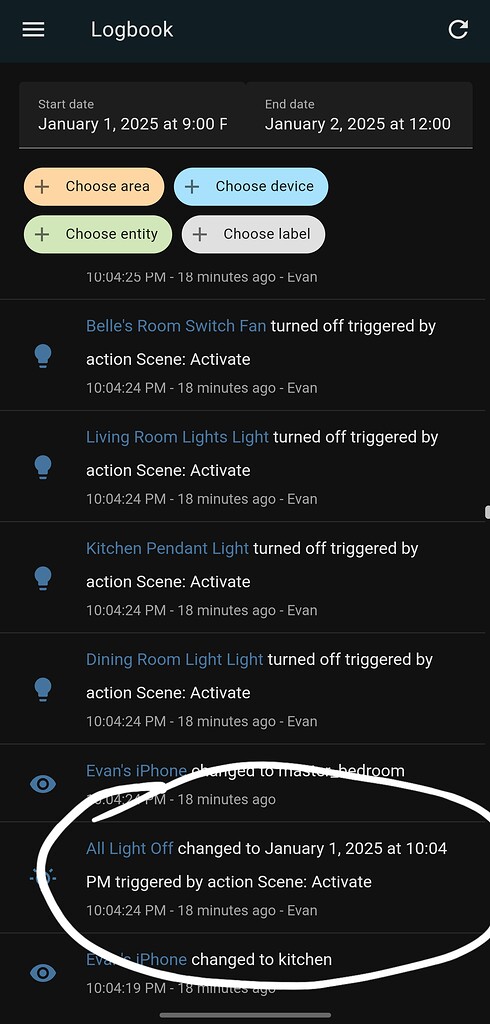 Investigation Of Source Device That Triggered Scene Configuration Home Assistant Community