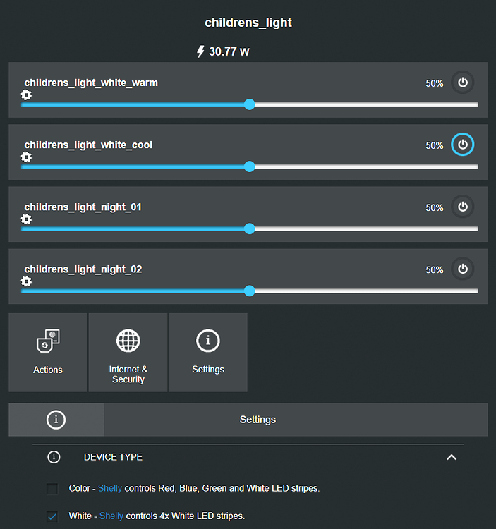 Combine cool white and warm white led strip into one light ...