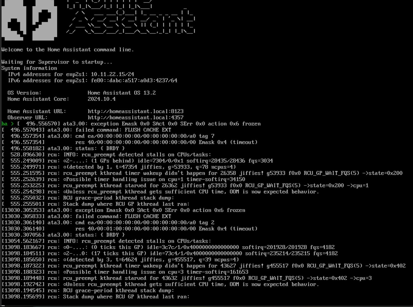 Home Assistant Weird Output On Terminal Configuration Home