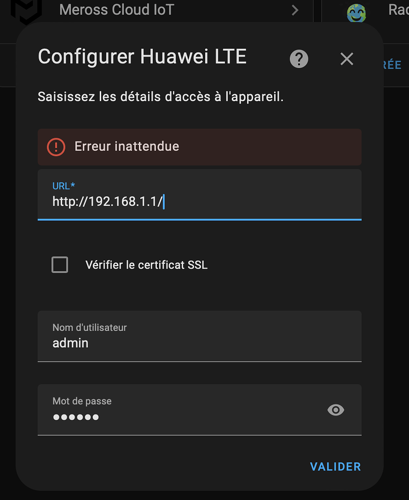 Unexpected error Huawei Router E5577s-321 - Configuration - Home ...