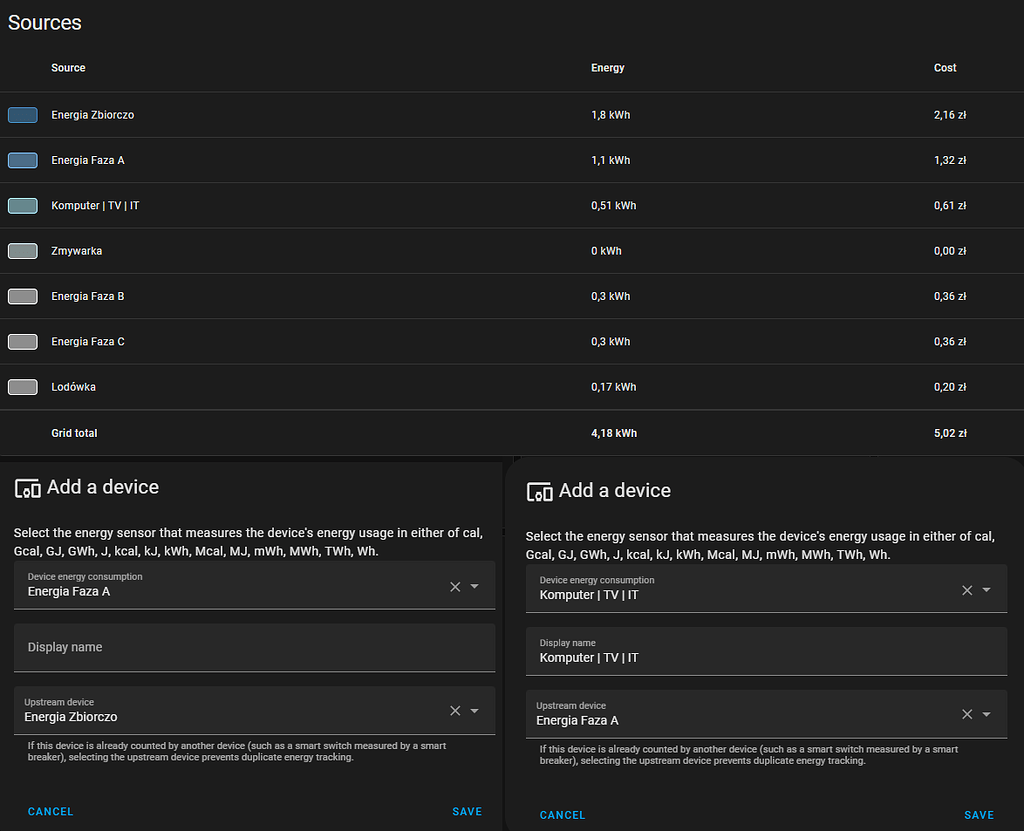 How to configure upstream device for cost measuring? - Energy - Home Assistant Community