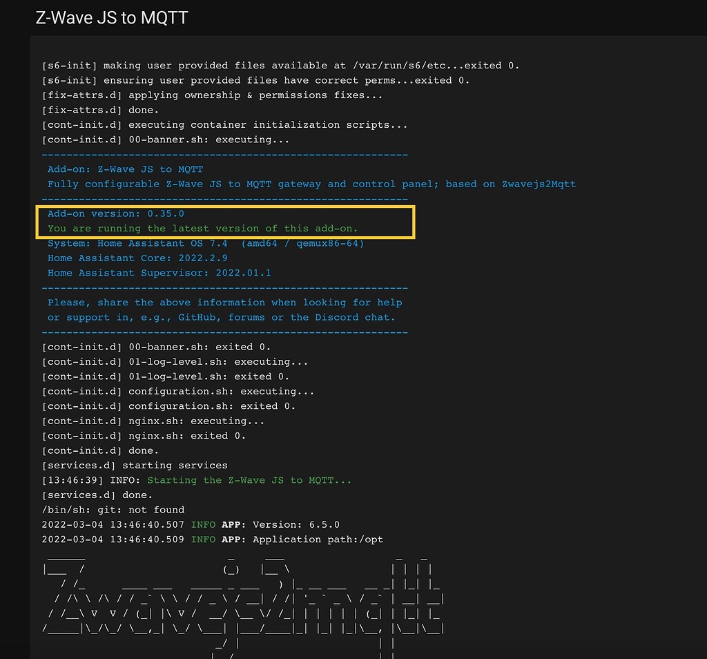 Zwavejs2mqtt does not find update - Configuration - Home Assistant Community