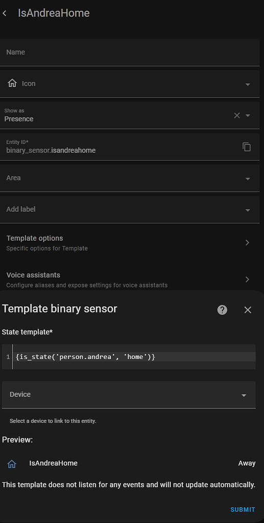 Template Presence Sensor Does Not Listen For Events Configuration Home Assistant Community