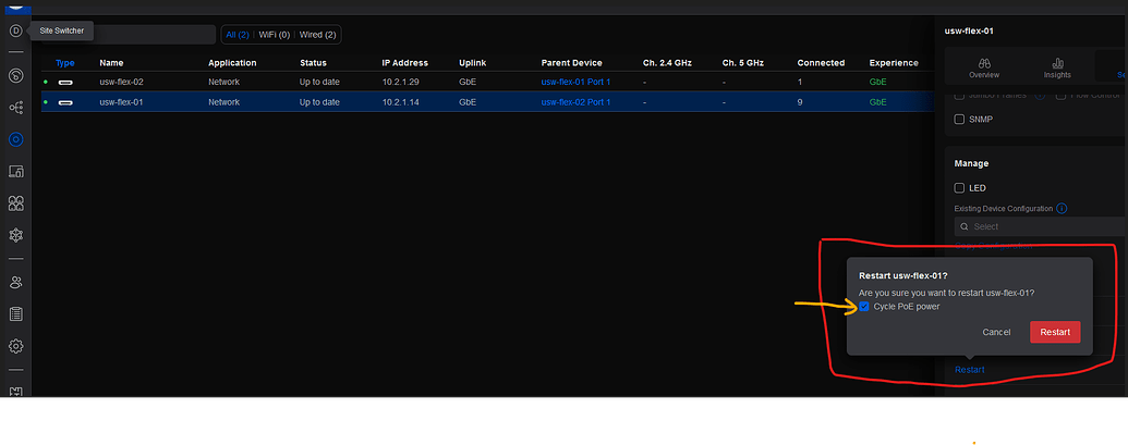 Feature Request Unifi Network Integration Add Button For Restart 0144
