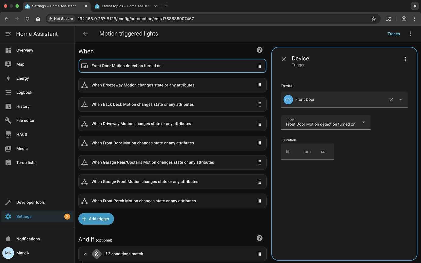 Ring doorbell/spotlight camera motion triggers [SOLVED] - Configuration ...
