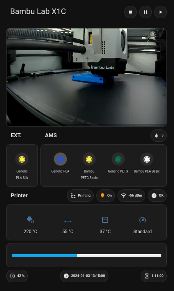 My Bambu Lab X1C Dashboard & Automations - Dashboards & Frontend - Home Assistant Community