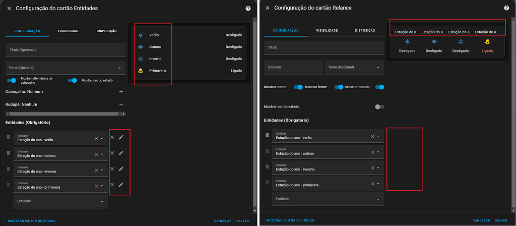 Add a property editor to the "glance card", just like the one in the ...