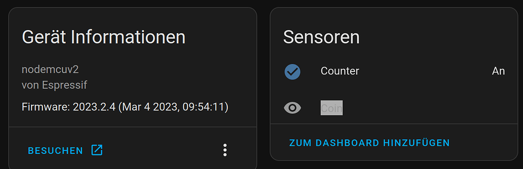 ESPHome: coin collector as what (binary_sensor, sensor, pulse_counter ...