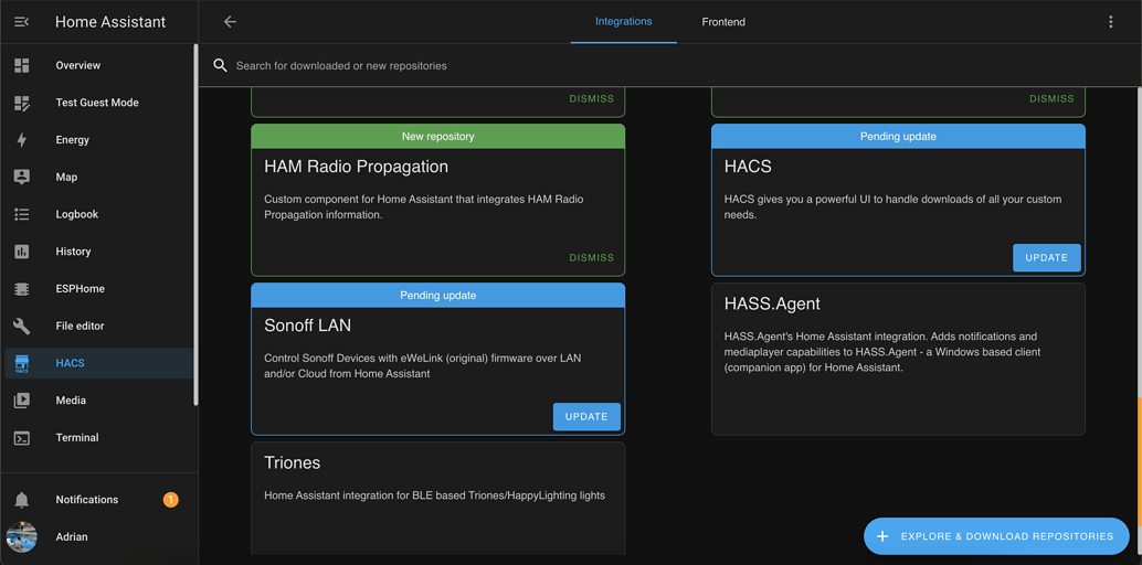Hacs now updating - Home Assistant Community