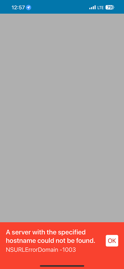 A Server With The Specified Hostname Could Not Be Found Nsurlerrordomain 1003 Configuration