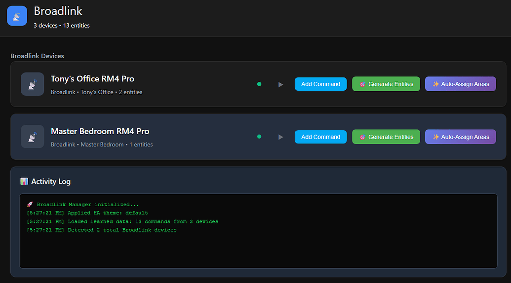 # Broadlink Manager - Modern Web Interface for Broadlink Devices - Dashboards & Frontend - Home ...