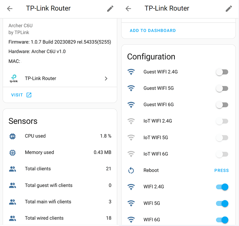 [custom Component] Tp Link Router Integration Supports Also Mercusys Router Custom