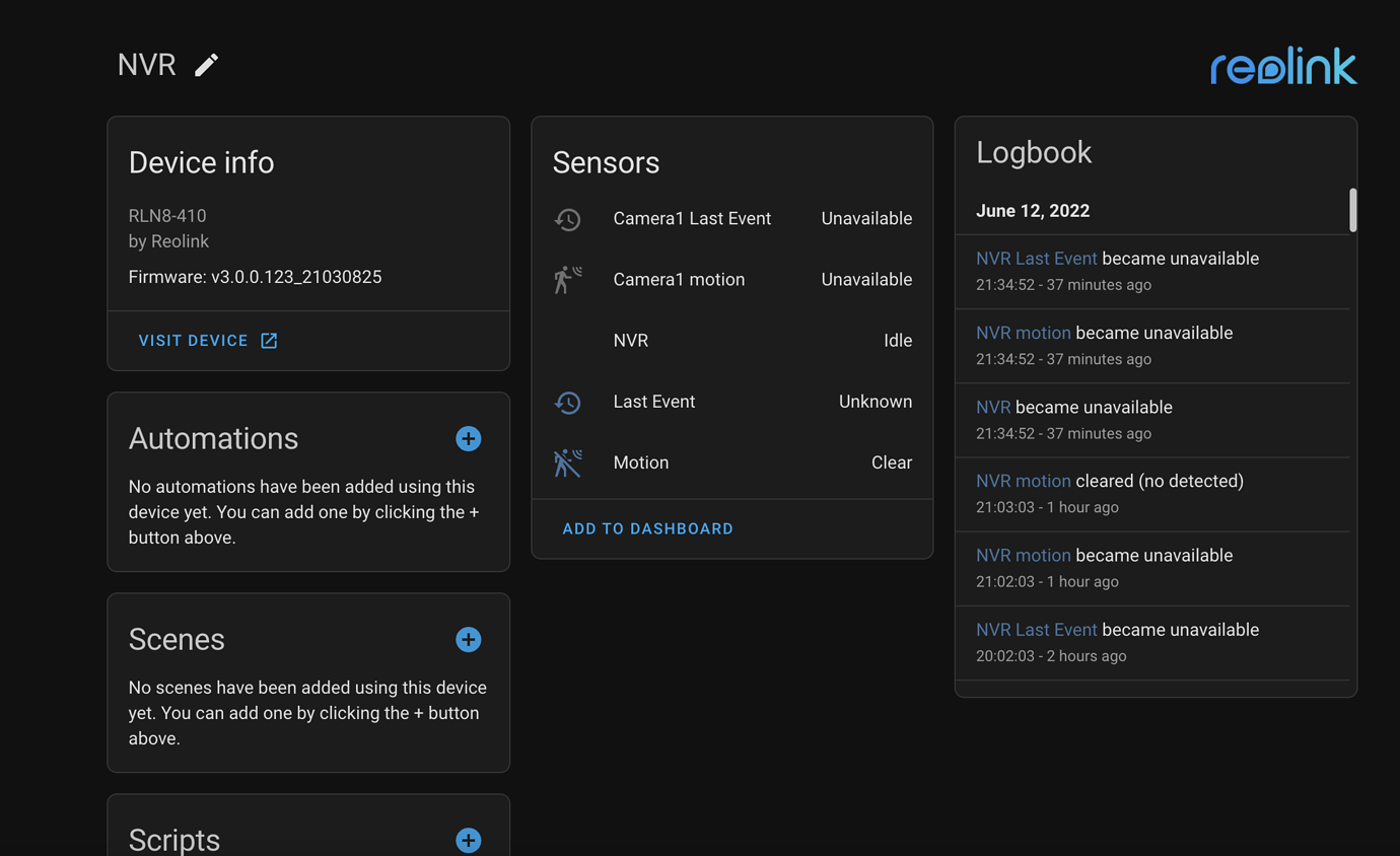 Reolink NVR to Home Assistant Issue - Configuration - Home Assistant Community