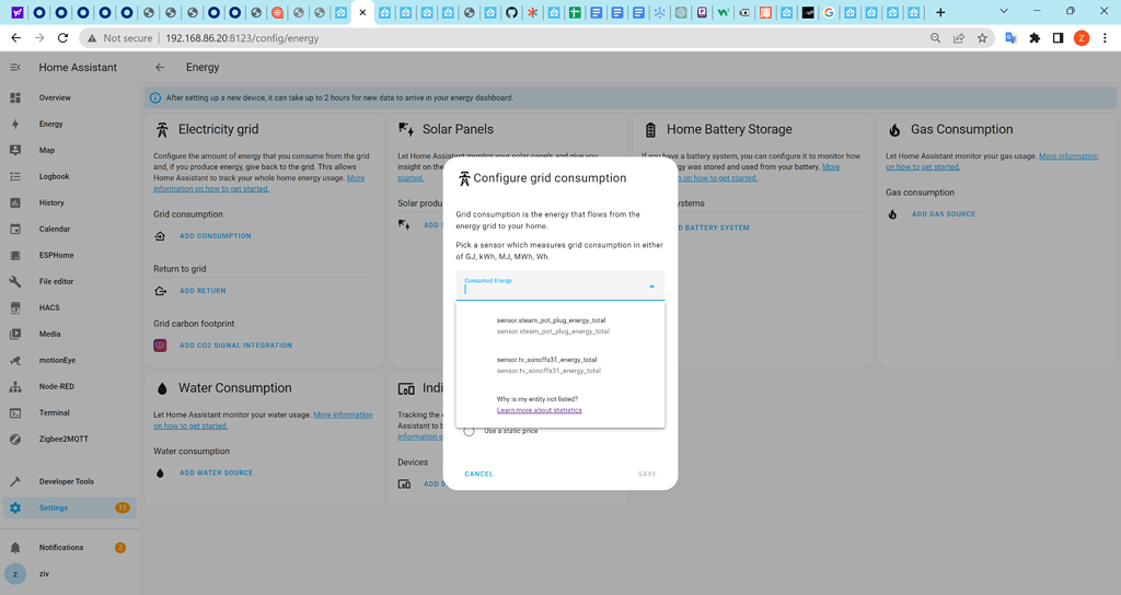 Energy Dashboard Entities Problem Entities Didnt Be Updated Configuration Home