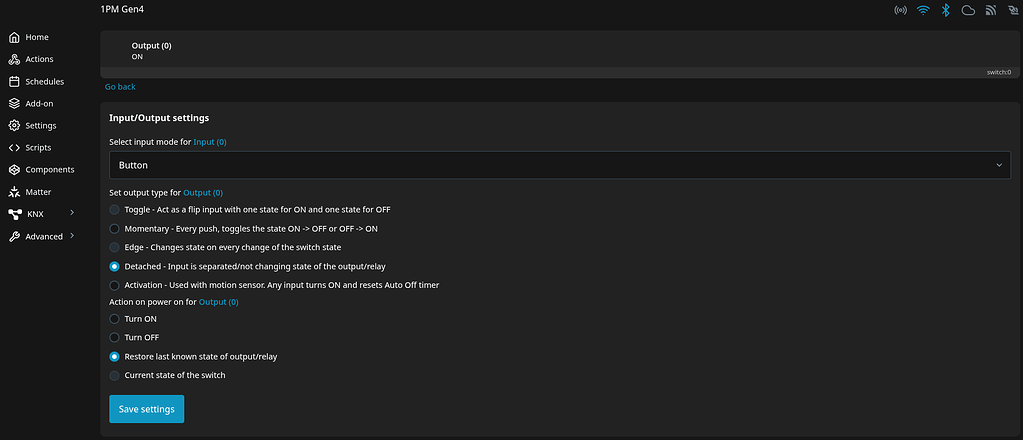 Shelly 1 PM Gen 4 as detached button - single click event on reboot ...