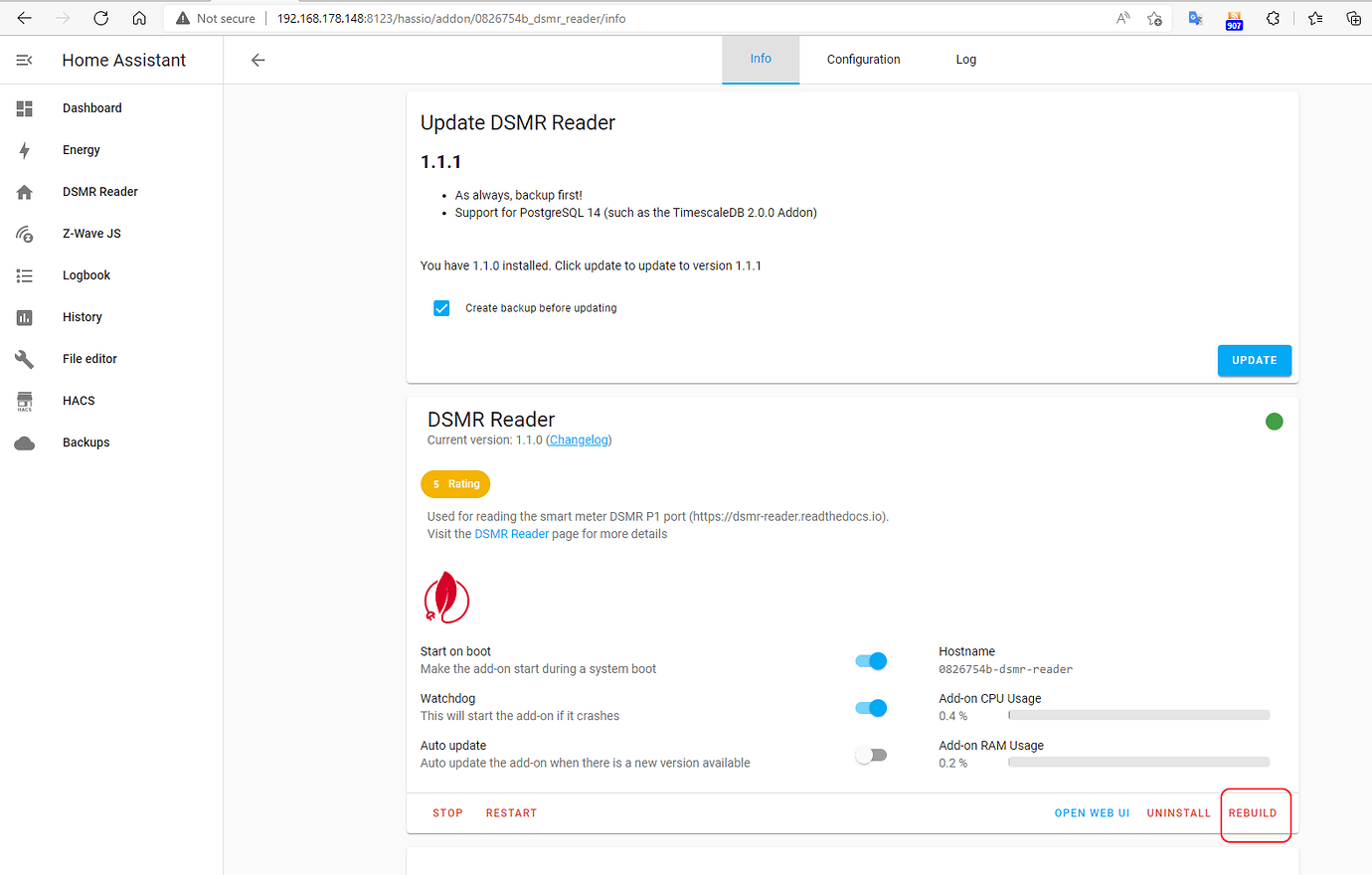 DSMR Reader Add-on for Home Assistant - Home Assistant OS - Home Assistant Community