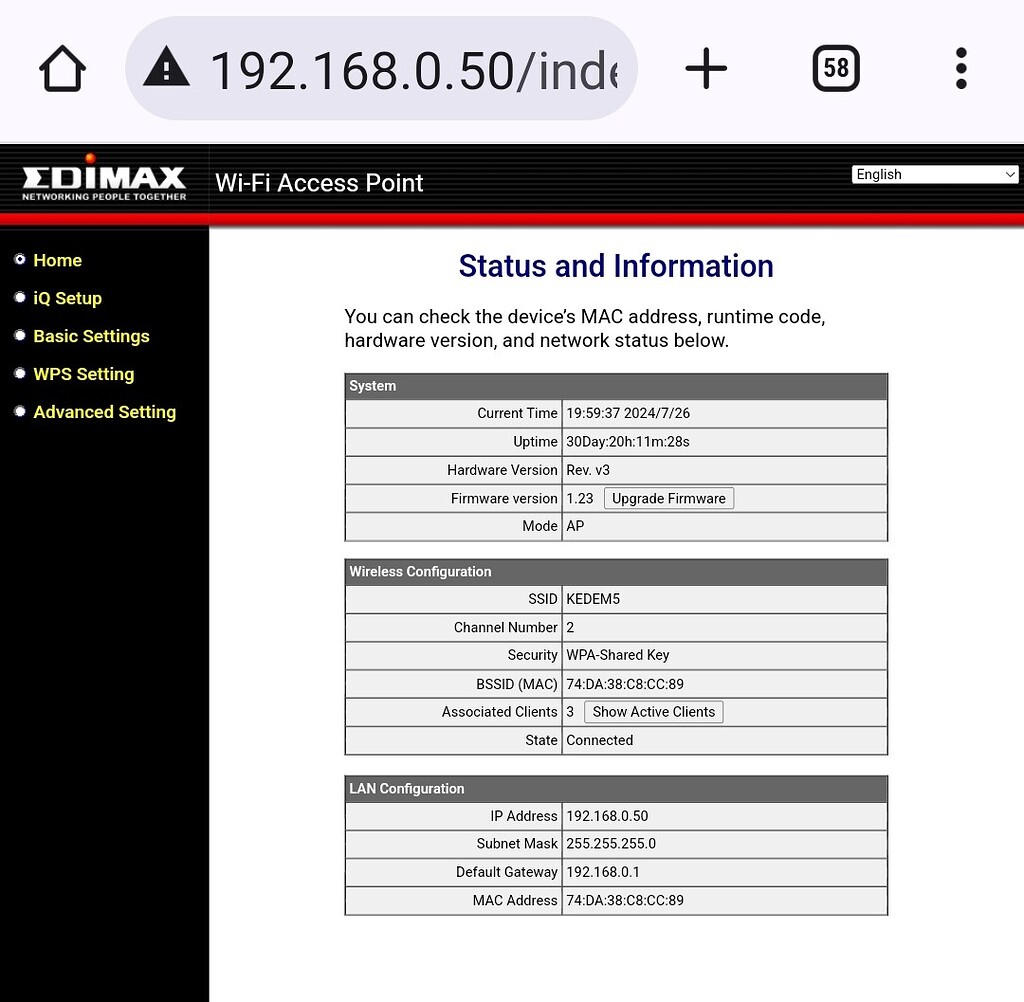 Automating restart of edimax access points - Configuration - Home ...