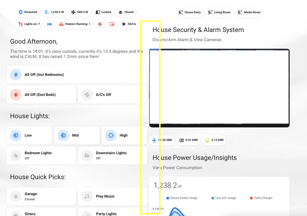 Create Gaps Between Columns On Dashboard Frontend Home Assistant