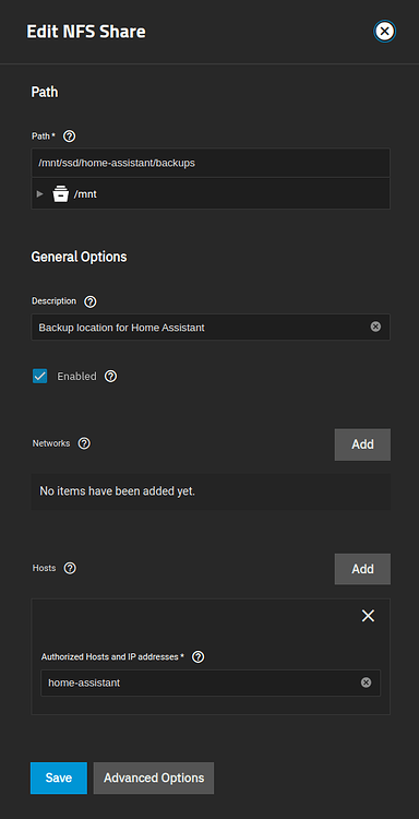 Backup to TrueNas? - Configuration - Home Assistant Community