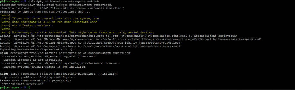 Errors Installing Home Assistant On A Debian Installation Home Assistant Community