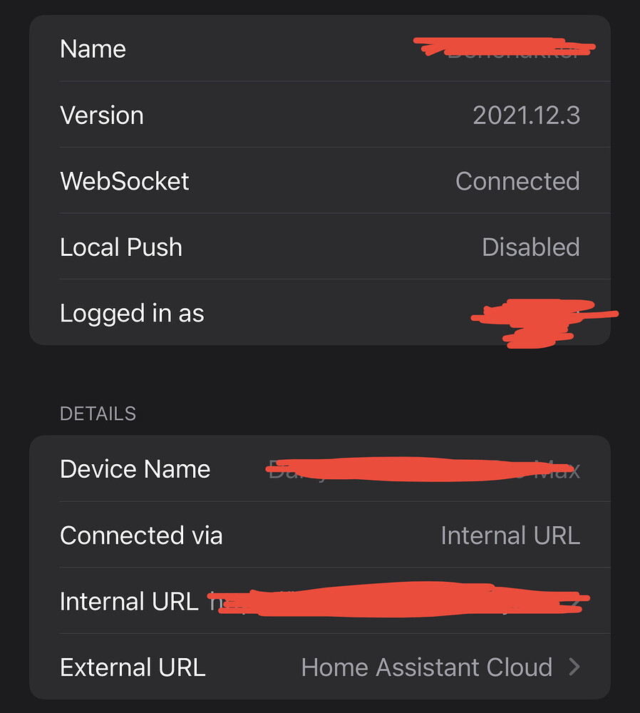 Problem with notifications / local push disabled - Home Assistant Companion for Apple - Home ...