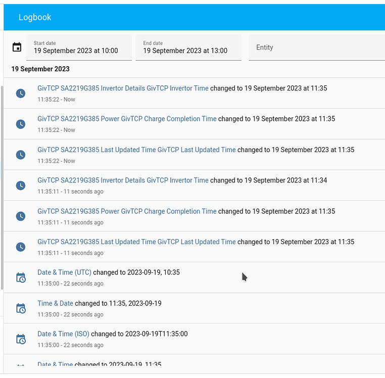 GivTCP and Logbook? - Installation - Home Assistant Community
