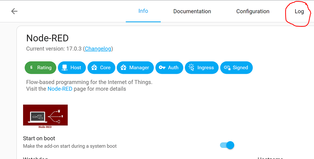 Starting Node Red - Node-RED - Home Assistant Community