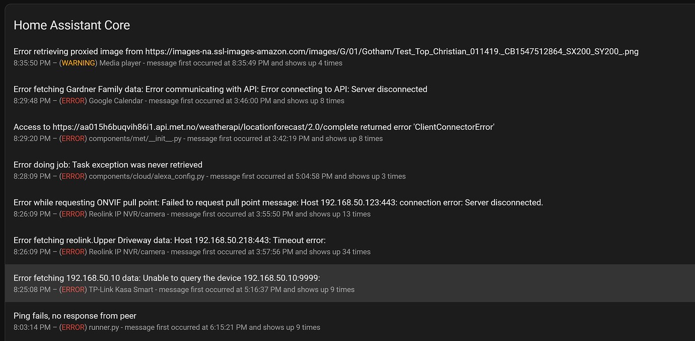 Errors Loading Integrations and Cloud Access through Nabu Casa - Configuration - Home Assistant ...