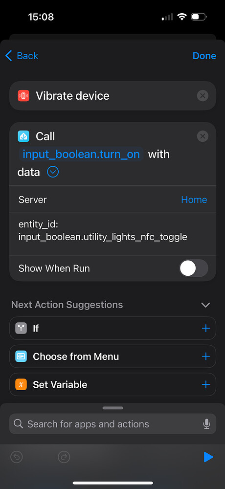 Question about proper syntax for using Apple Shortcuts to call an input_boolean - Configuration ...