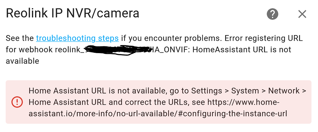 Error Registering Url For Webhook Reolink Configuration Home