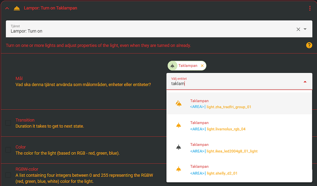 AREA in Device / Entity selector dropdown! - Feature Requests - Home Assistant Community