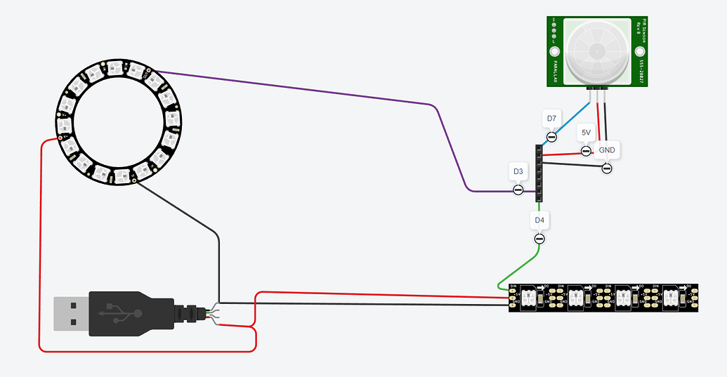 Bedroom night lights - under the bed light strip with motion sensor and ...