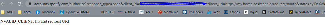 Spotify error INVALID_CLIENT: Invalid redirect URI - Configuration - Home Assistant Community